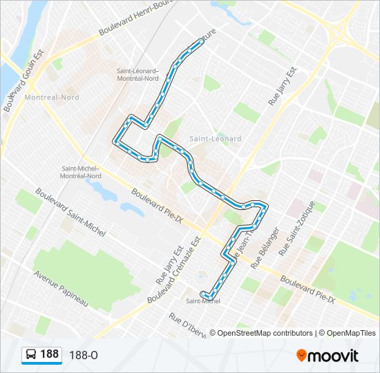 188 Route: Schedules, Stops & Maps - 188-O (Updated)