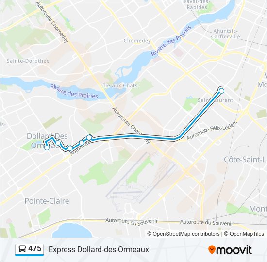475 Route: Schedules, Stops & Maps - Ouest (Updated)
