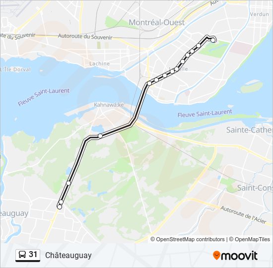31 Route: Schedules, Stops & Maps - Châteauguay (Updated)