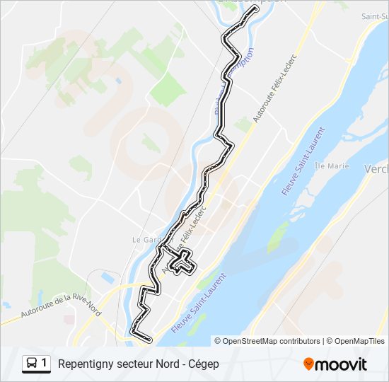 1 Route: Schedules, Stops & Maps - L'Assomption (Updated)