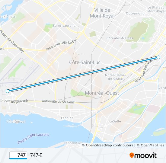 747 Route: Schedules, Stops & Maps - Est Trajet 2 Station Lionel-Groulx ...