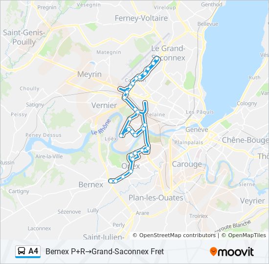 a4 Route: Schedules, Stops & Maps - Bernex P+R‎→Grand-Saconnex Fret ...