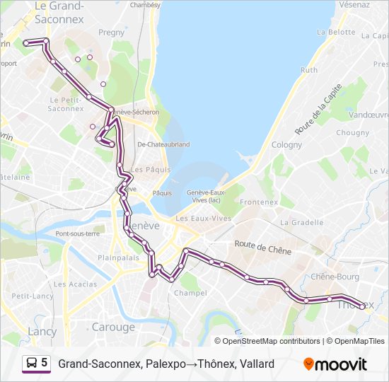 5 Route: Schedules, Stops & Maps - Grand-Saconnex Palexpo‎→Thônex ...