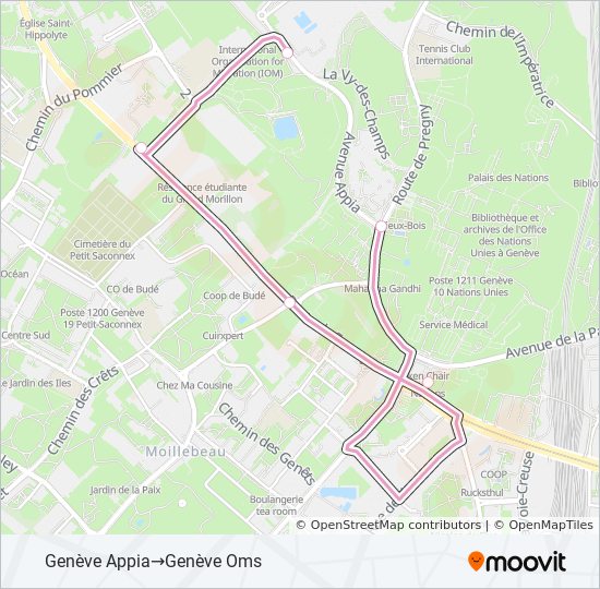 8 Route: Schedules, Stops & Maps - Genève Appia‎→Genève Oms (Updated)