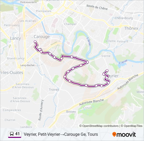 41 Route: Schedules, Stops & Maps - Veyrier Petit-Veyrier‎→Carouge ...