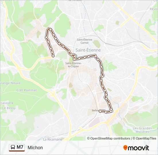 M7 Itinéraire: Horaires, Arrêts & Plan - Michon (mis à jour)