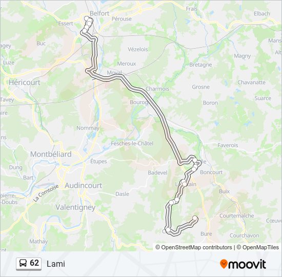62 Route: Schedules, Stops & Maps - Lami (Updated)
