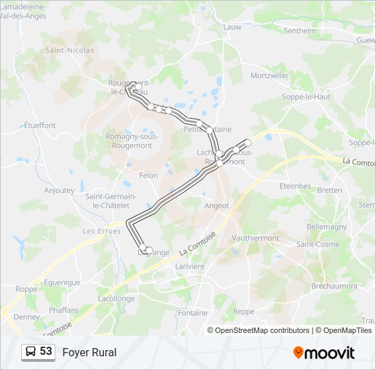 53 Route: Schedules, Stops & Maps - Foyer Rural (Updated)