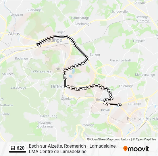620 Route: Schedules, Stops & Maps - Lamadelaine, Lma Centre De ...