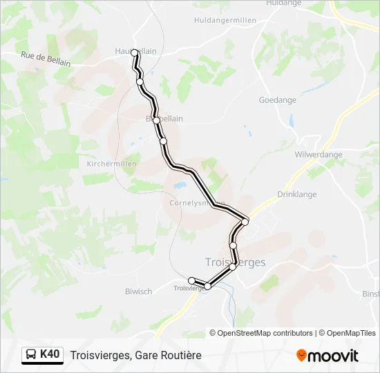 K40 Itinéraire: Horaires, Arrêts & Plan - Troisvierges, Gare Routière ...
