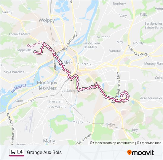 l4 Route: Schedules, Stops & Maps - Grange-Aux-Bois (Updated)