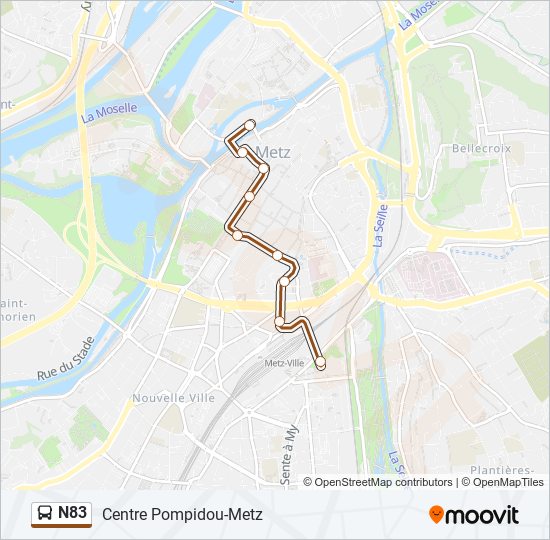 n83 Route: Schedules, Stops & Maps - Centre Pompidou-Metz (Updated)