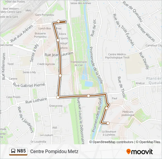 Línea N85: horarios, paradas y mapas - Centre Pompidou Metz (Actualizado)