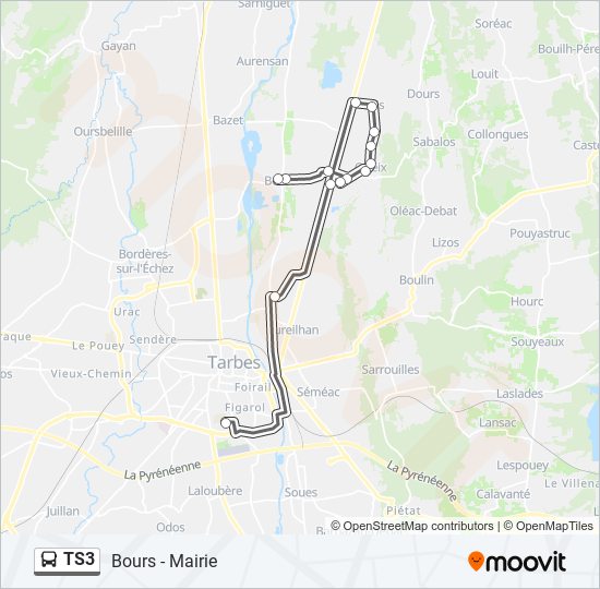 ts3 Route: Schedules, Stops & Maps - Bours - Mairie (Updated)