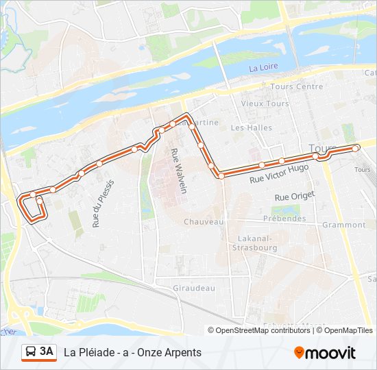 3a Route: Schedules, Stops & Maps - Gare Vinci (Updated)