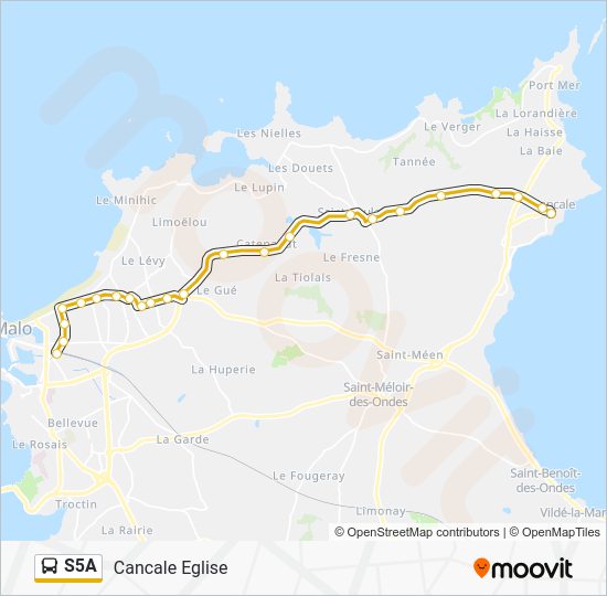 S5A Route: Schedules, Stops & Maps - Cancale Eglise (Updated)