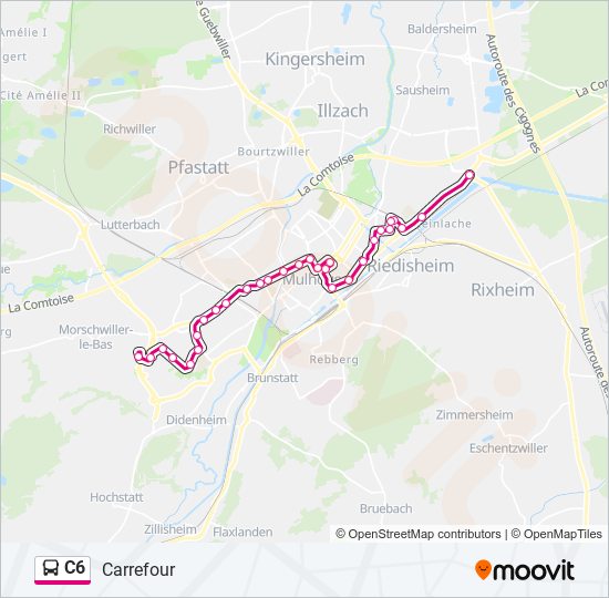 c6 Route: Schedules, Stops & Maps - Carrefour (Updated)