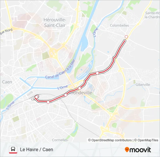 NOMAD 111A Route: Schedules, Stops & Maps - Le Havre / Caen (Updated)