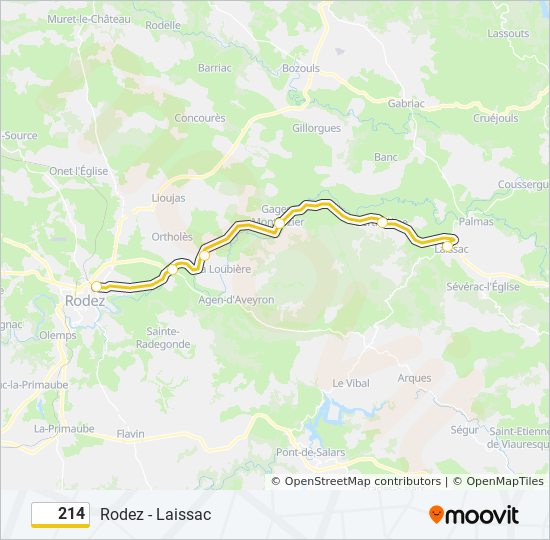 214 Route: Schedules, Stops & Maps - Rodez - Laissac (Updated)