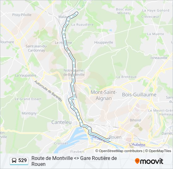 529 Itinéraire: Horaires, Arrêts & Plan - Gare Routière Rouen (mis à jour)