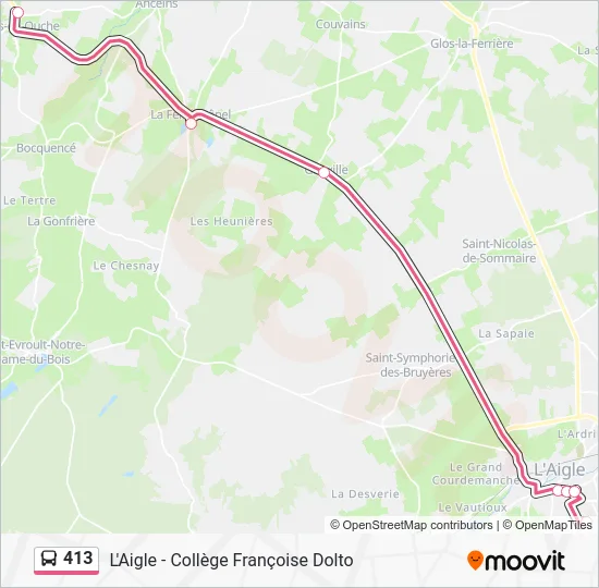 413 Route: Schedules, Stops & Maps - L'Aigle - Collège Françoise Dolto ...