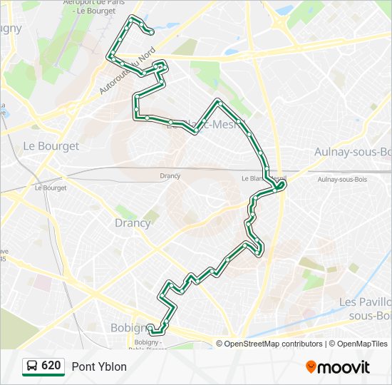 620 Route: Schedules, Stops & Maps - Pont Yblon (Updated)
