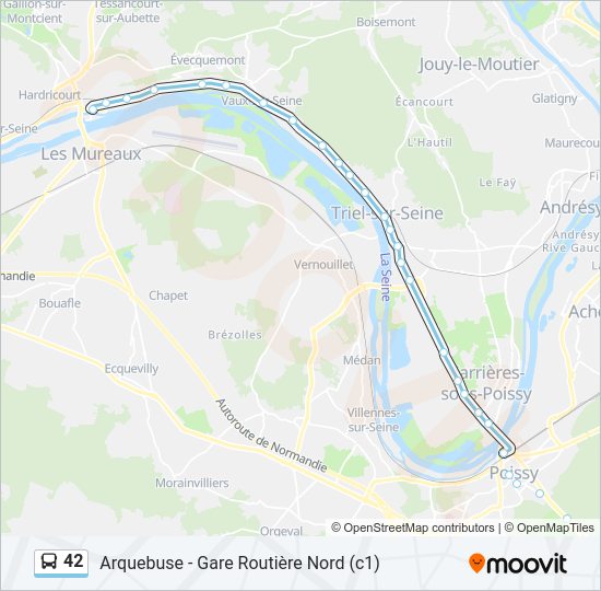 42 Itinéraire: Horaires, Arrêts & Plan - Arquebuse (mis à jour)
