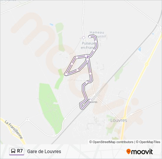 R7 Itinéraire: Horaires, Arrêts & Plan - Gare de Louvres (mis à jour)
