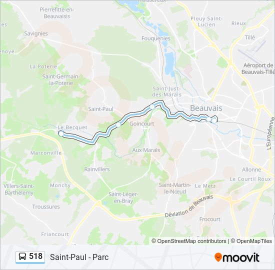518 Route: Schedules, Stops & Maps - Saint-Paul - Parc (Updated)