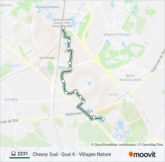 2231 Itinéraire: Horaires, Arrêts & Plan - Villages Nature (mis à jour)