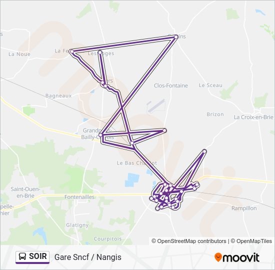 Línea SOIR: horarios, paradas y mapas - Gare Sncf / Nangis (Actualizado)