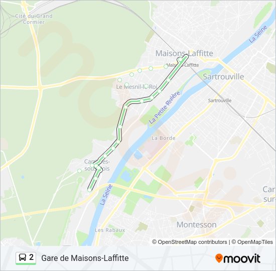 2 Route: Schedules, Stops & Maps - Gare de Maisons-Laffitte (Updated)