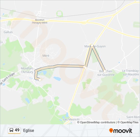 49 Route: Schedules, Stops & Maps - Eglise (Updated)