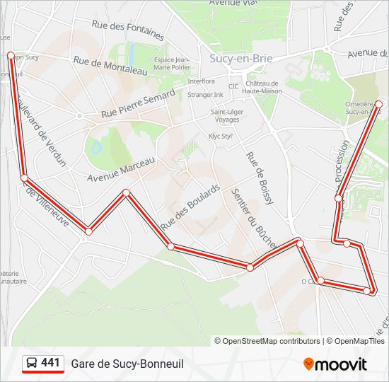 441 Route: Schedules, Stops & Maps - Gare de Sucy-Bonneuil (Updated)