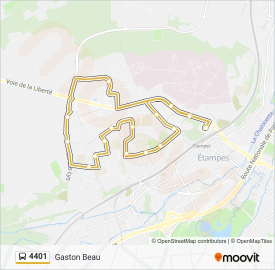 4401 Route: Schedules, Stops & Maps - Gaston Beau (Updated)