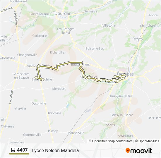 4407 Route: Schedules, Stops & Maps - Lycée Nelson Mandela (Updated)