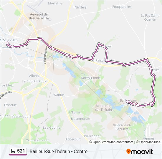 Línea 521: horarios, paradas y mapas - Bailleul-Sur-Thérain - Centre ...
