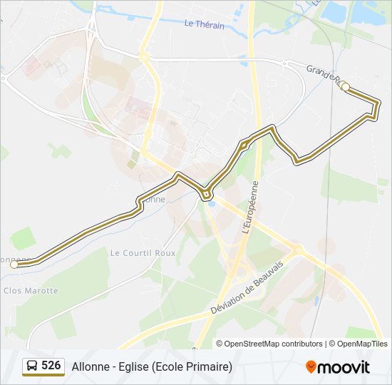 526 Route: Schedules, Stops & Maps - Allonne - Eglise (Ecole Primaire ...