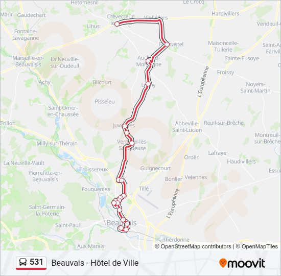 Línea 531: horarios, paradas y mapas - Beauvais - Hôtel de Ville ...