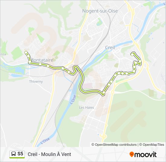 Línea S5: horarios, paradas y mapas - Creil - Moulin À Vent (Actualizado)