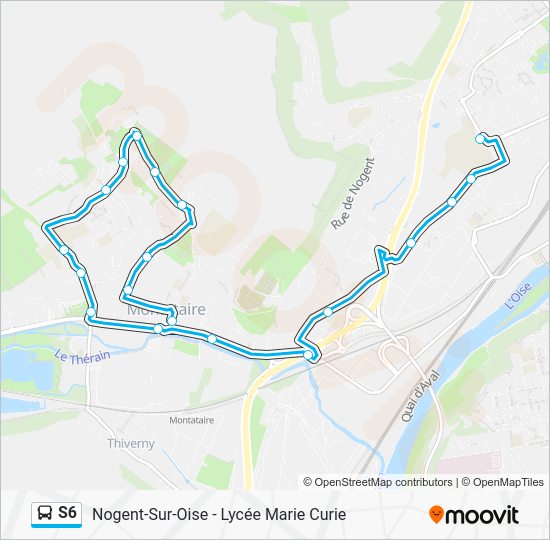 s6 Route: Schedules, Stops & Maps - Nogent-Sur-Oise - Lycée Marie Curie ...