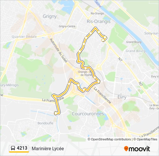 4213 Route: Schedules, Stops & Maps - Marinière Lycée (Updated)