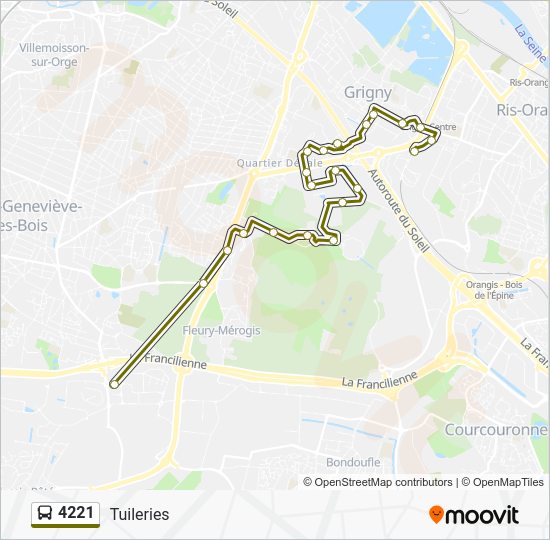 4221 Route: Schedules, Stops & Maps - Tuileries (Updated)