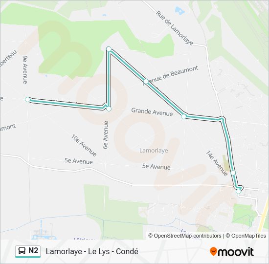 n2 Route: Schedules, Stops & Maps - Lamorlaye - Le Lys - Condé (Updated)