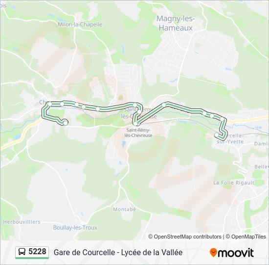 5228 Route: Schedules, Stops & Maps - Gare de Courcelle - Lycée de la ...