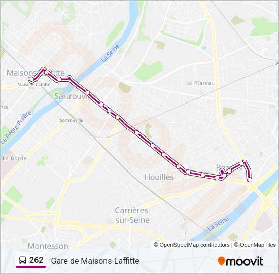 262 Route: Schedules, Stops & Maps - Gare de Maisons-Laffitte (Updated)