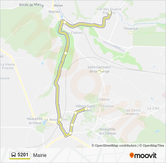5201 Itinéraire: Horaires, Arrêts & Plan - Mairie (mis à jour)