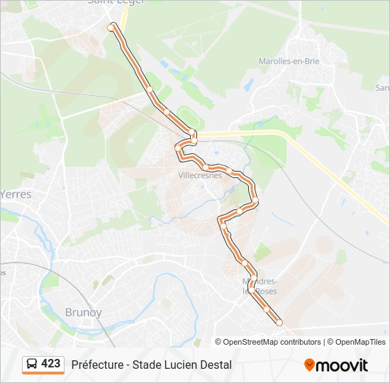 423 Route: Schedules, Stops & Maps - Lycée Guillaume Budé (Updated)