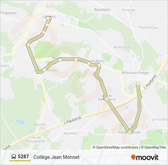 Línea 5287: horarios, paradas y mapas - Collège Jean Monnet (Actualizado)