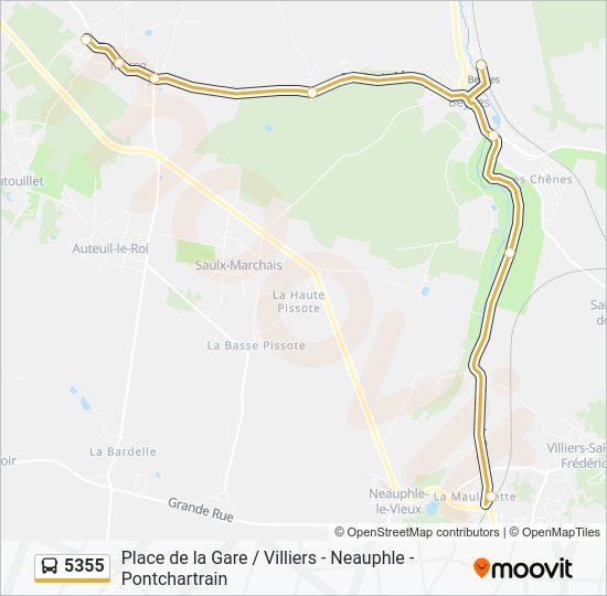 5355 Route: Schedules, Stops & Maps - Place de la Gare / Villiers ...